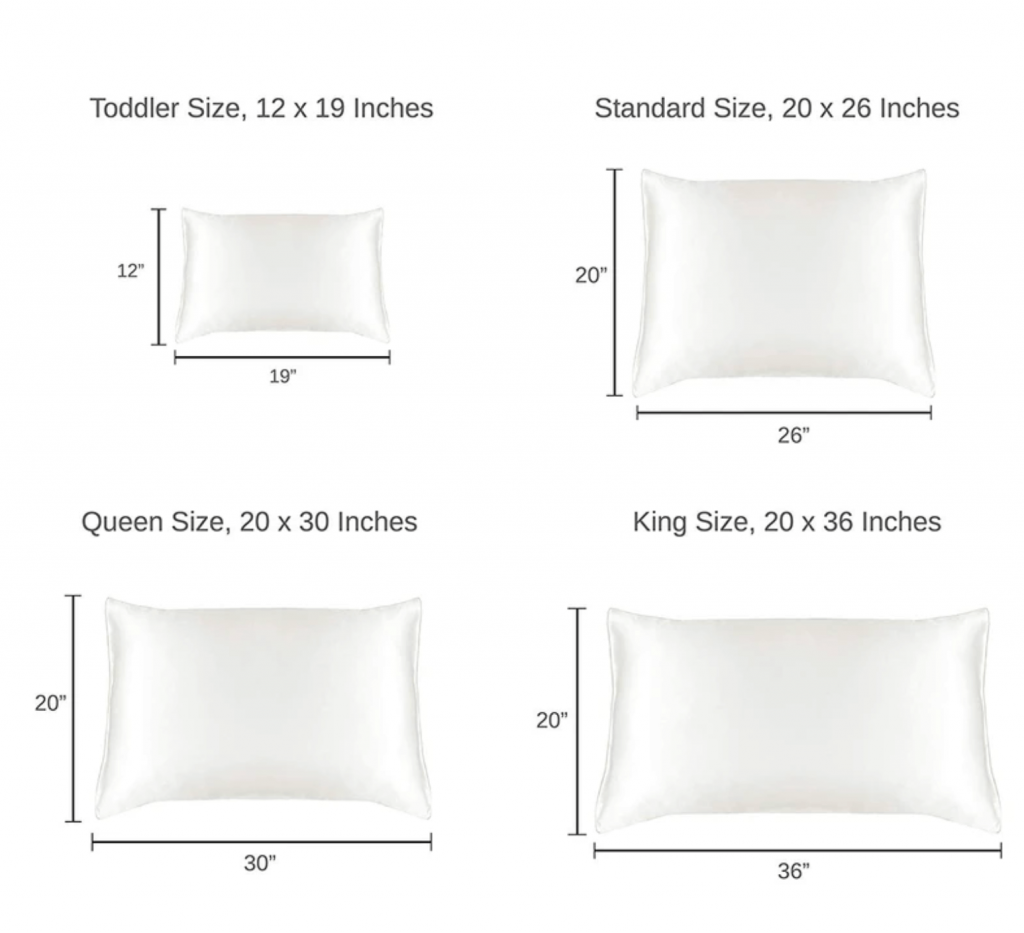 Standard Pillow And Pillowcase Size Chart Guide Updated March 2023